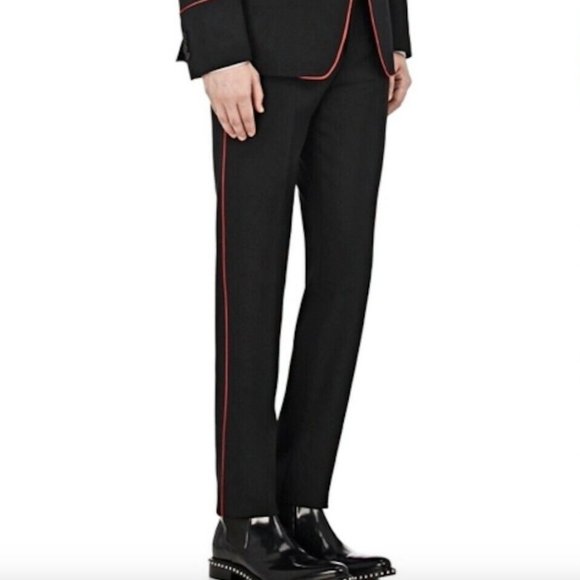Givenchy | Pants | Givenchy 27 Red Piping Dress Suit Trousers Pants 52 ...